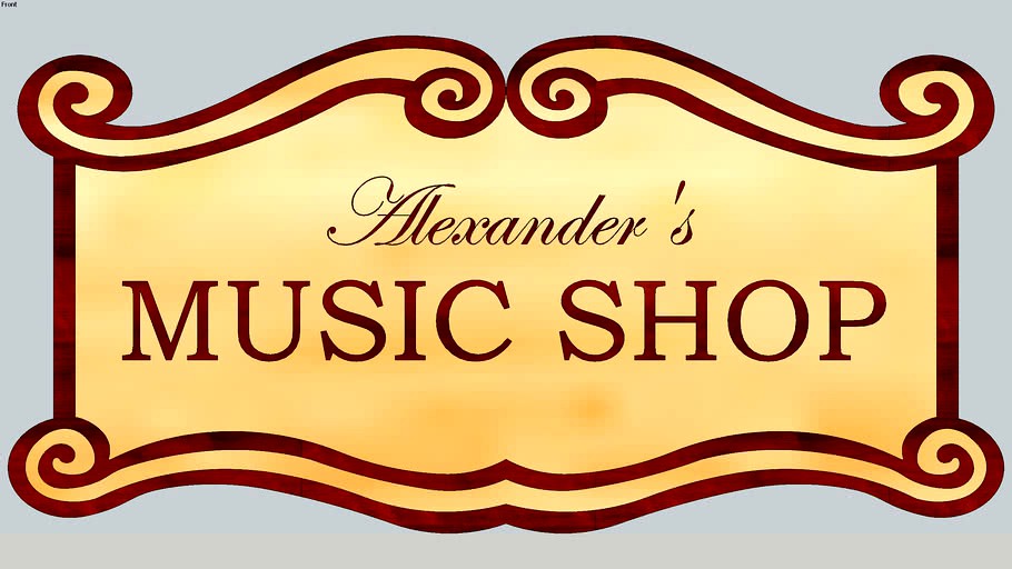 Victorian Shop Sign 3d model