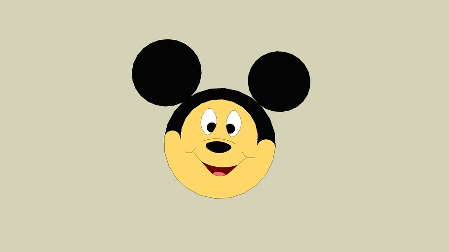 Mickey Mouse Face 3d model