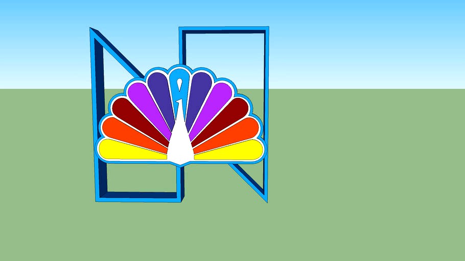 NBC Logo (1980-1986) 3d model