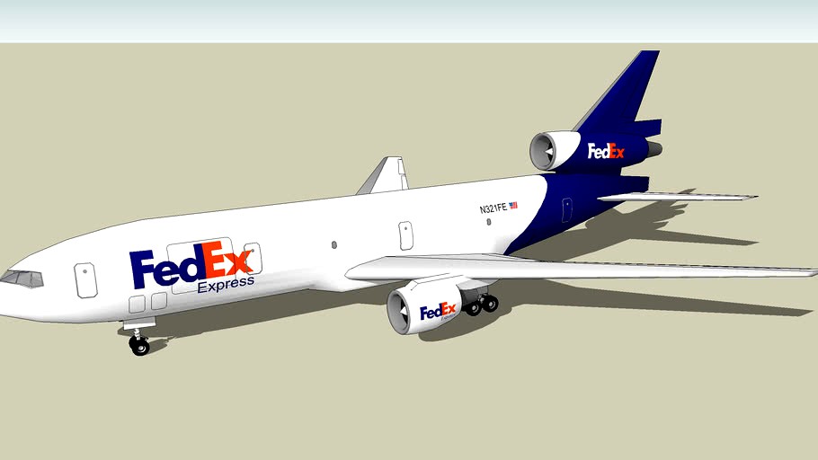 FedEx McDonnell Douglas DC-10-30F 3d model