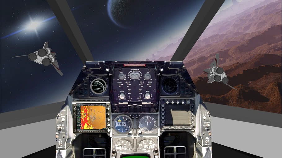 Viper cockpit view updated 3d model