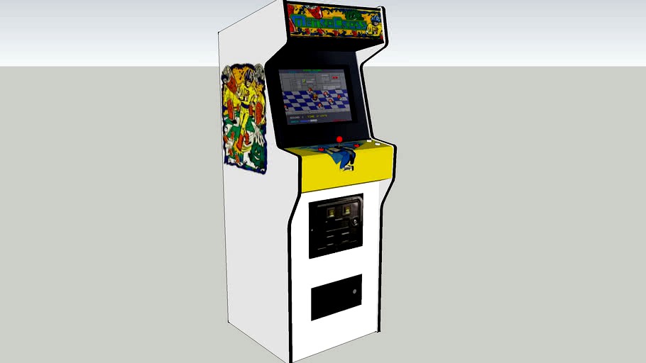 Metro-cross arcade game 3d model