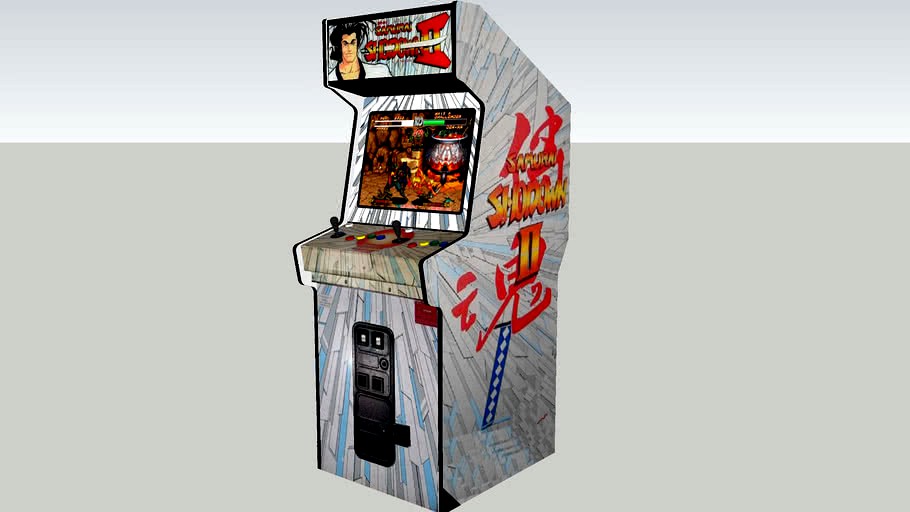 Samurai Shodown II arcade game 3d model