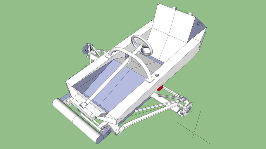Case Study 025 - Reverse Trike Conversion Kit for 150cc Scooter 3d model