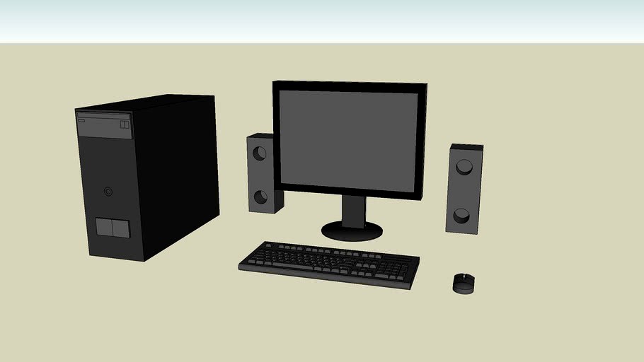 Black Computer 3d model