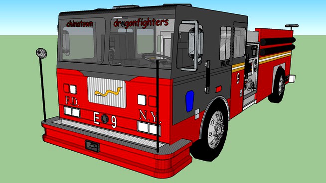 FDNY ENGINE 9 chinatown dragonfighters 3d model