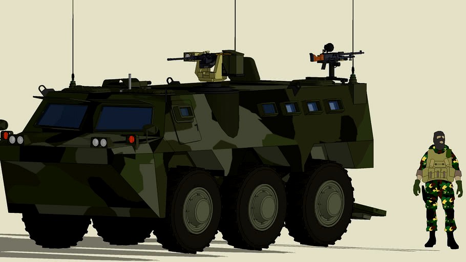 Pindad ANOA Armoured Personnel Carrier 3d model