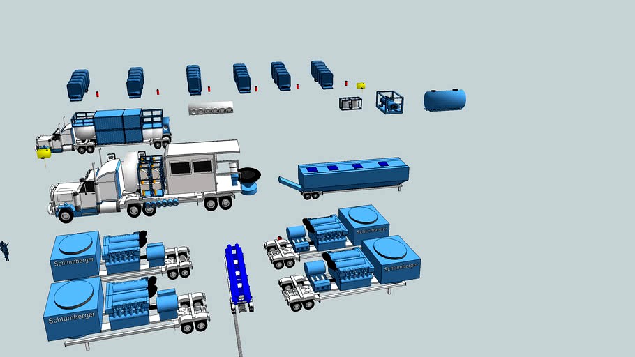 Hydraulic Fracturing Unit 3d Model