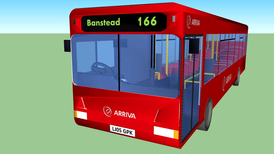 Arriva london bus dennis dart 3d model