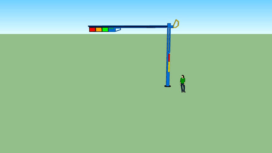 Semaforo Solar Led Avanzado 3d model