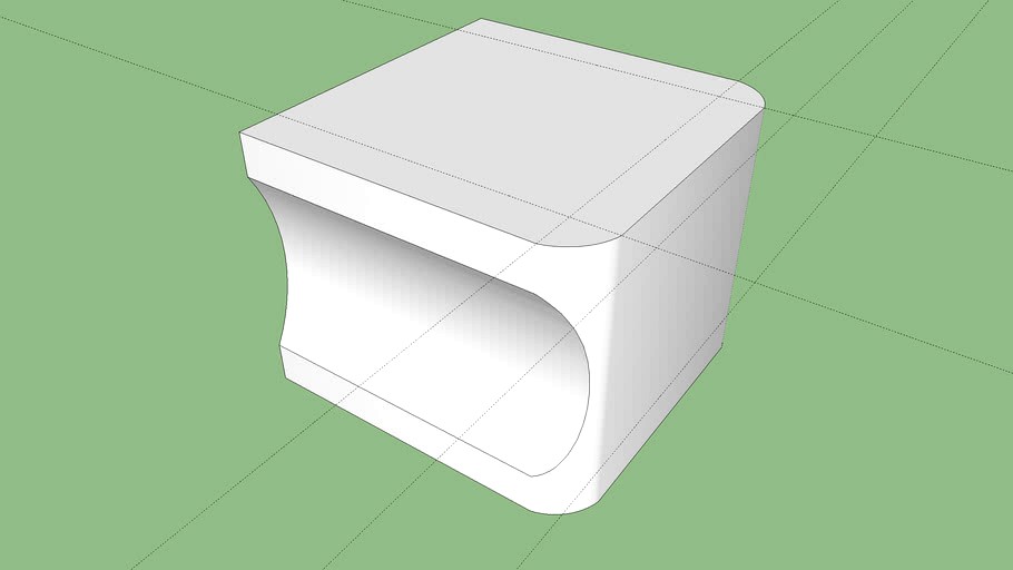 Curved cube 3d model