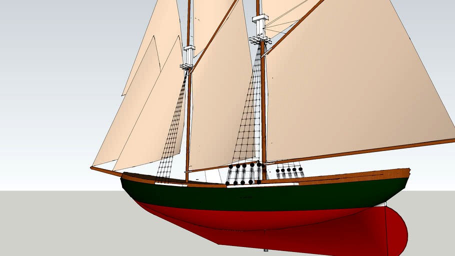 NEW VERSION: GRAND BANKS FISHING SCHOONER 3d model