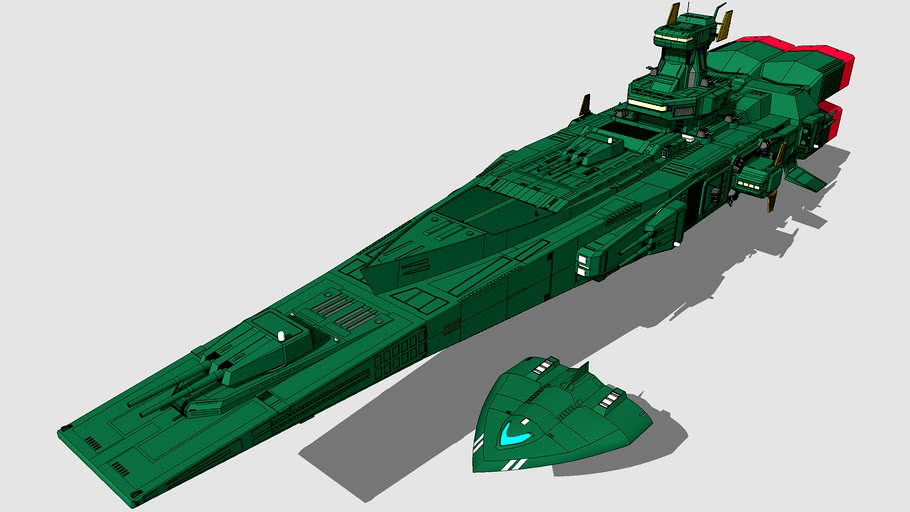 Magellan-class Battleship 〜マゼラン級戦艦〜 連邦カラー1 3d model