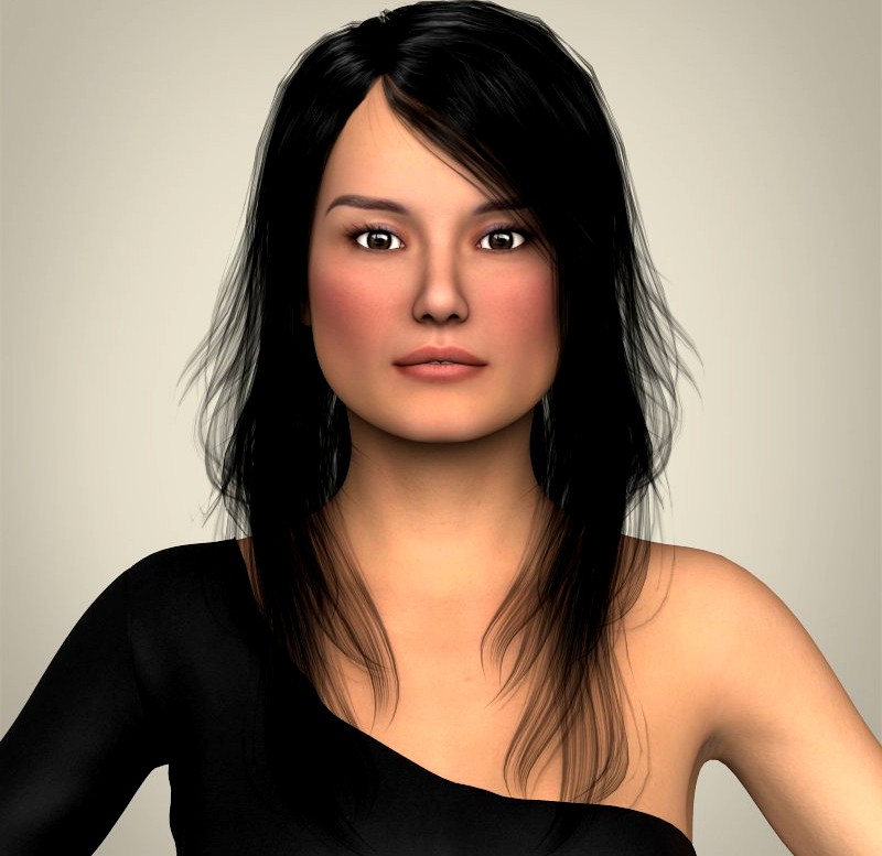 Realistic Beautiful Pretty Girl3d model