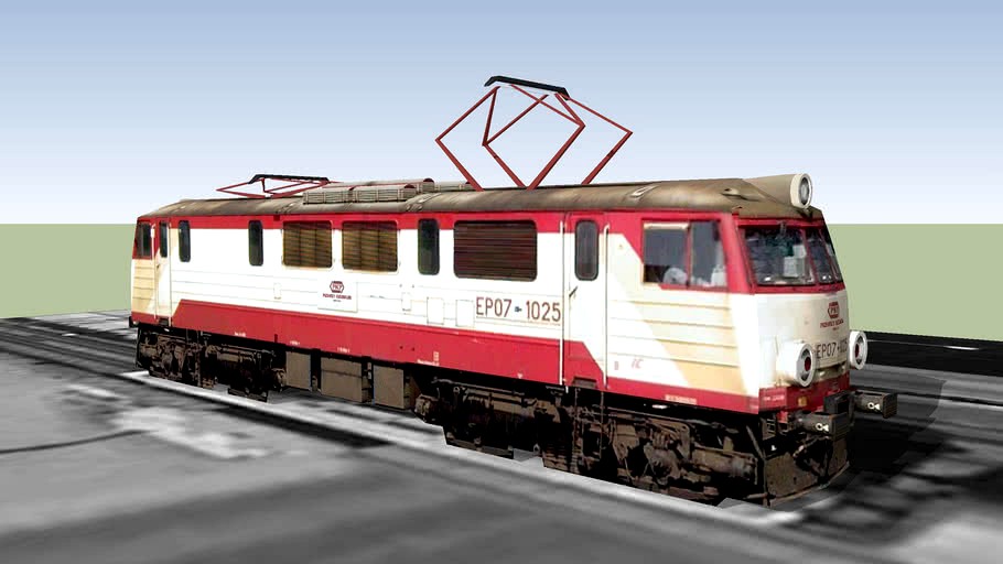 EU07/EP07- Polish electric locomotive 3d model
