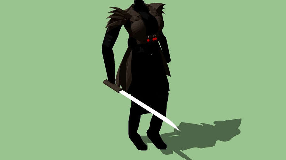 Female Ninja Armor Version 2 3d model