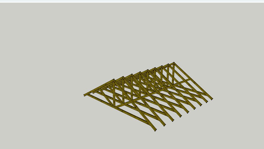 Roof Trusses 3d model