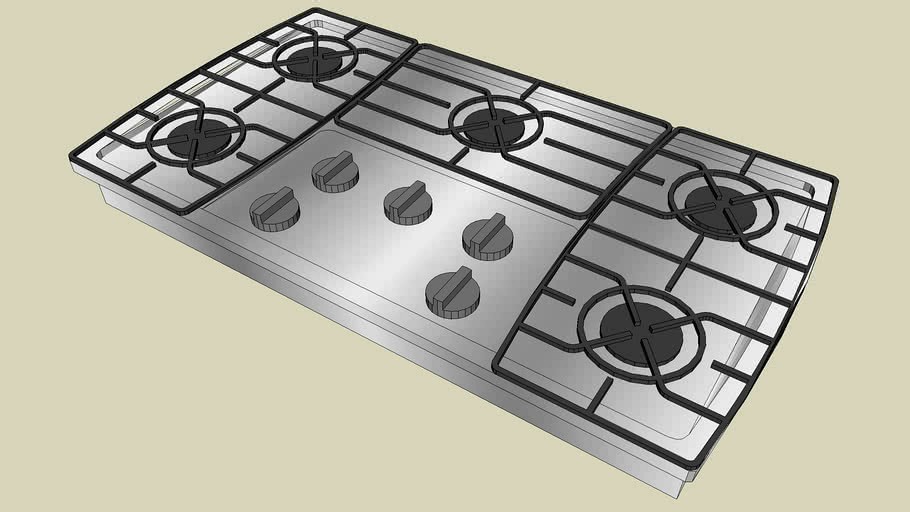 KGCK366VSS KitchenAid 5 Burners Stainless Steel Surface 36' Width ...