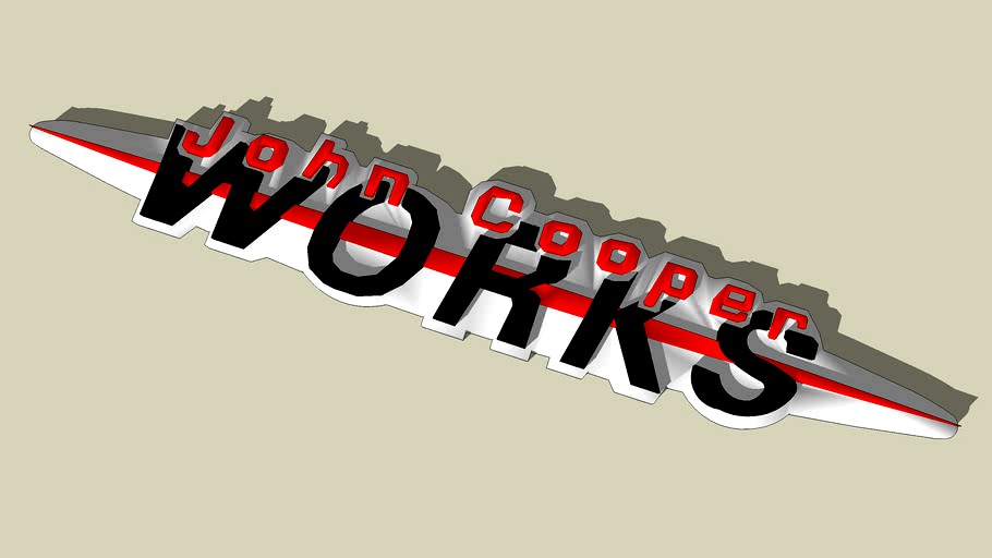 JOHN COOPER WORKS LOGO 3d model