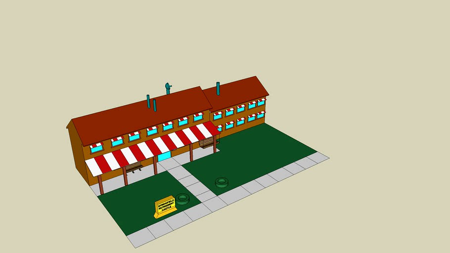 Simpsons Springfield Retirement Castle 3d model