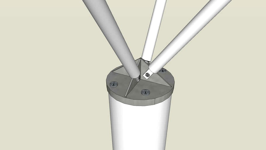 tree steel column 3d model