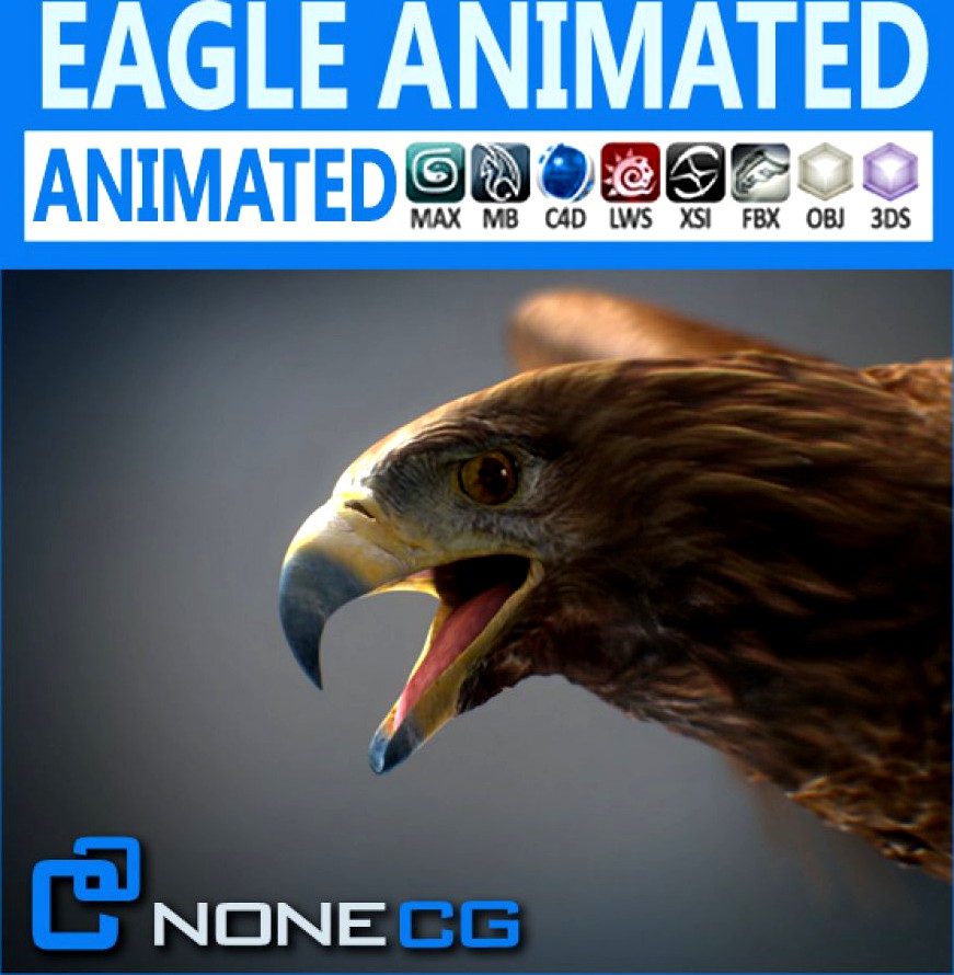Animated Golden Eagle3d model
