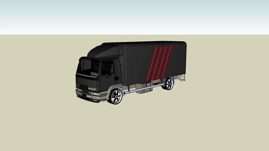 Tuned DAF lorry 3d model