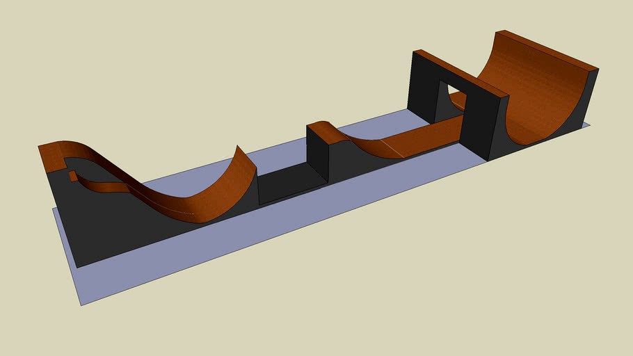 Mega ramp skatepark 3d model