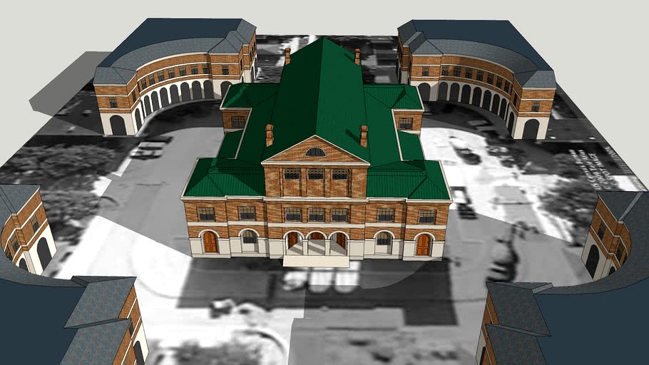 The Pullman Historic District: Market Hall and Market Square 3d model