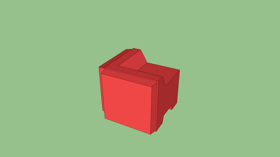 Recess Left Half Corner Block 3d model