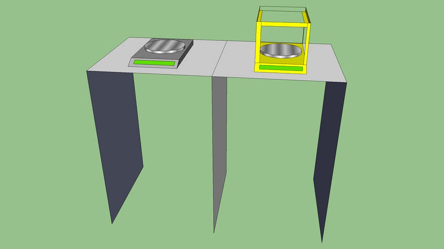 weegtafel met balans 3d model