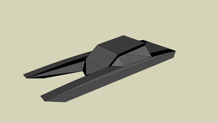 stealth boat 3d model