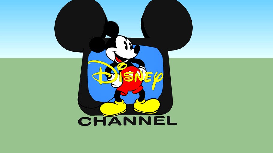 Disney Channel Updated TV-Screen logo 1997 3d model