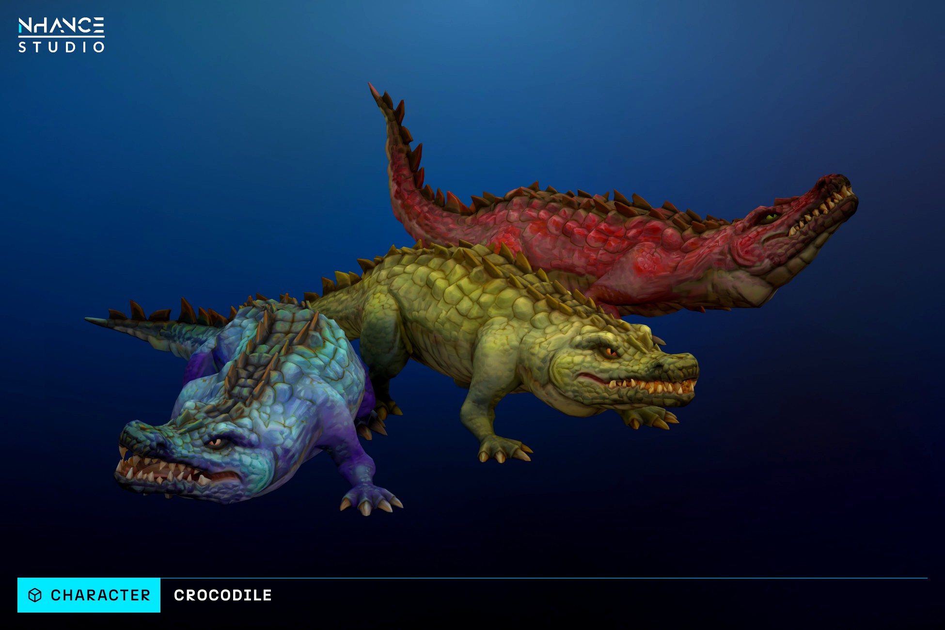 Stylized Fantasy Crocodile 3d model