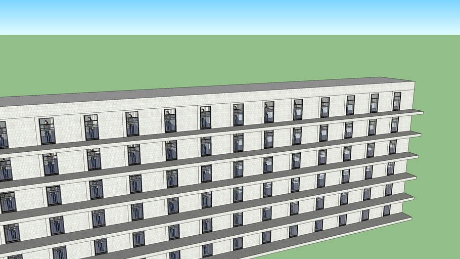 Prison cell block 3d model