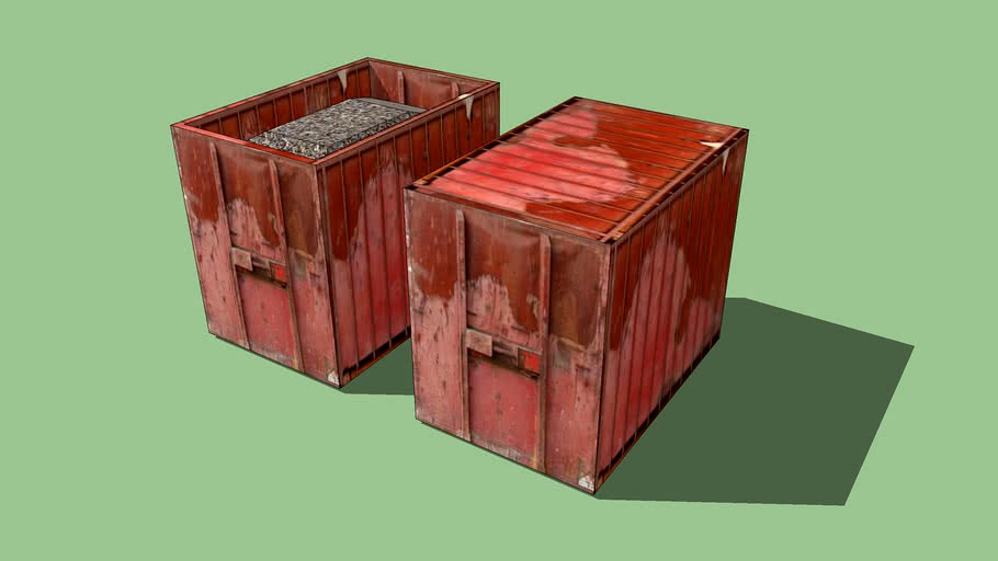 trash boxes 3d model