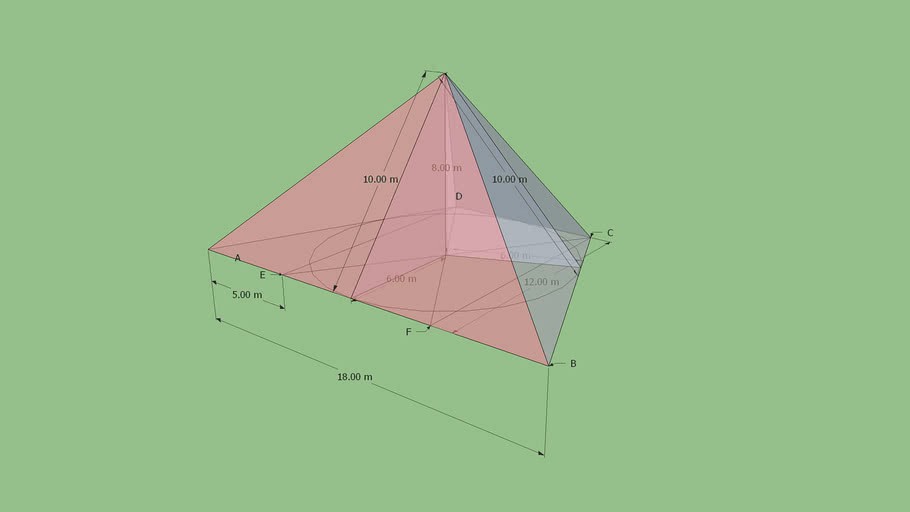 piramide base trapezio iso 3d model