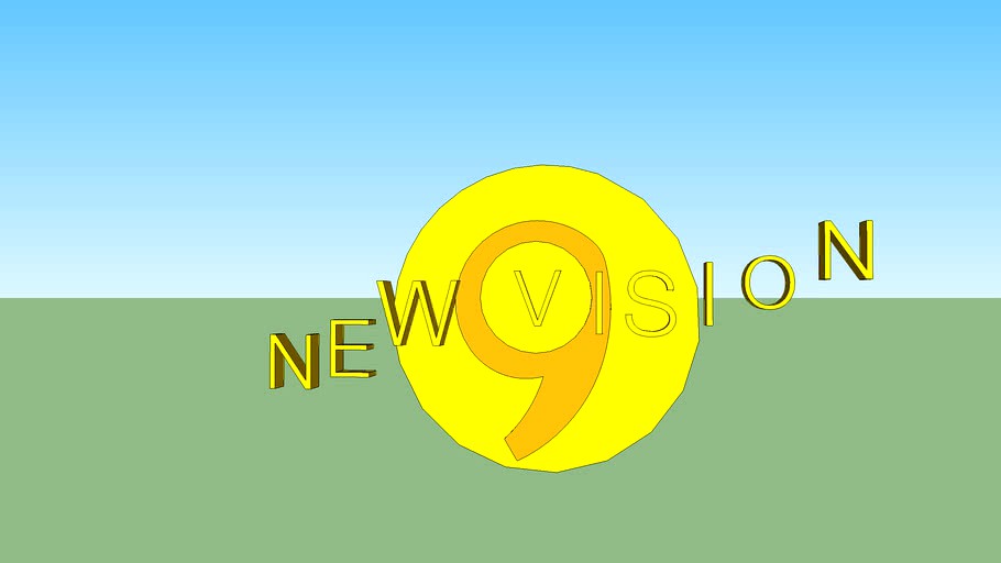 New Vision 9 Logo (1989-1994) 3d model