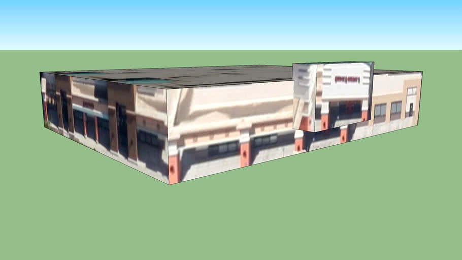 Chuck E Cheese's Building in Roseville, CA, USA 3d model