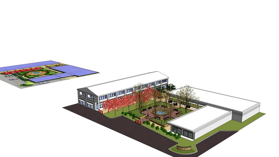 Conceptual Site Plan - Completed 3d model