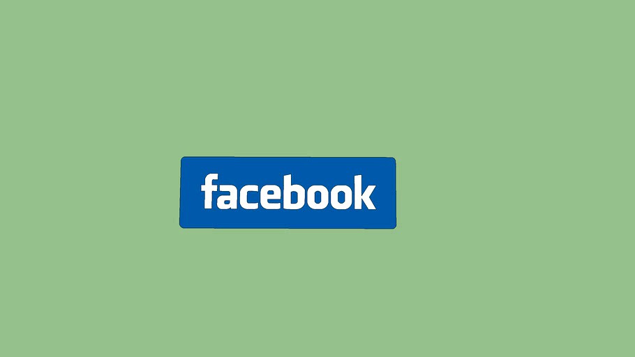 Facebook Logo 3d model
