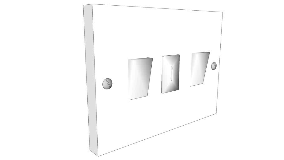 Double Light Switch + Fuse Spur. 3d model