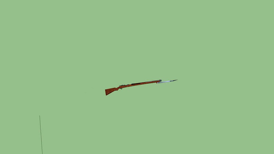 Arisaka Type 99 bolt-action rifle 3d model