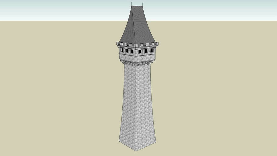 Castle Tower 7 (Curved) 3d model