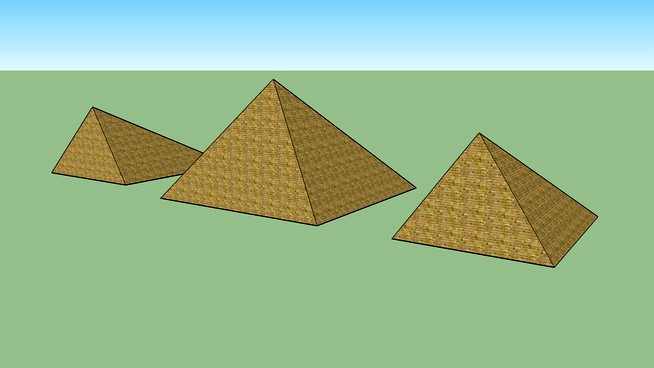 les 3 pyramides 3d model