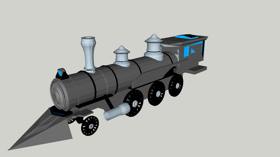 Rocket Retro Train 3d model