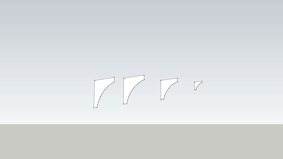 Cove Molding Profiles 3d model