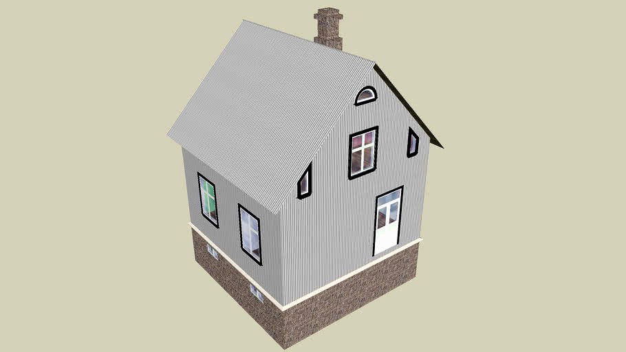Corrugated Iron House. 3d model