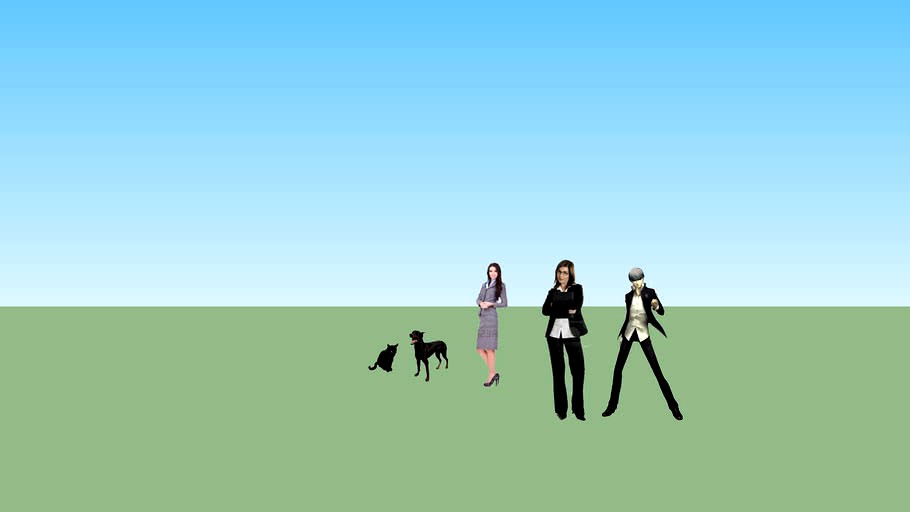 personas 2d 3d model