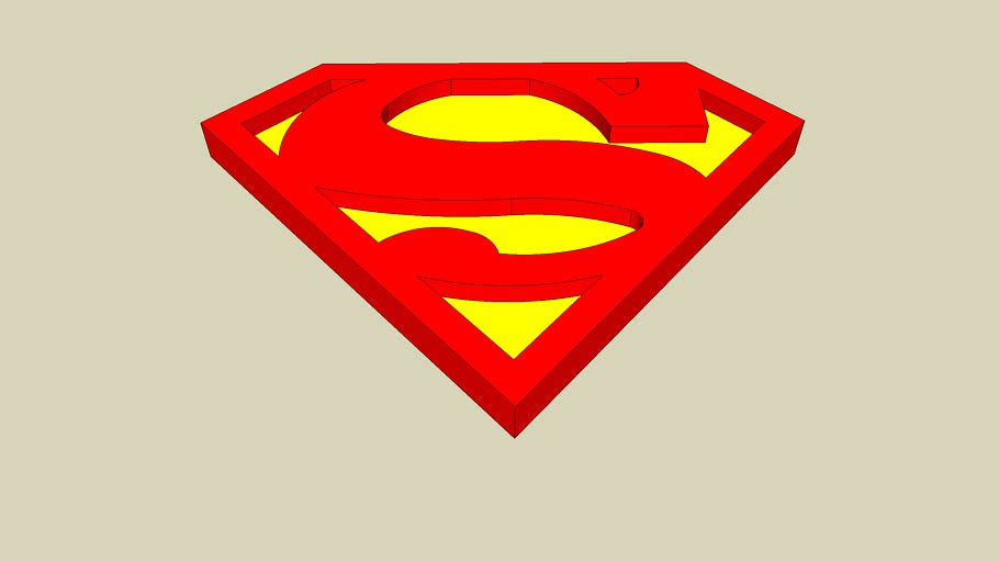 Superman Logo 3D model